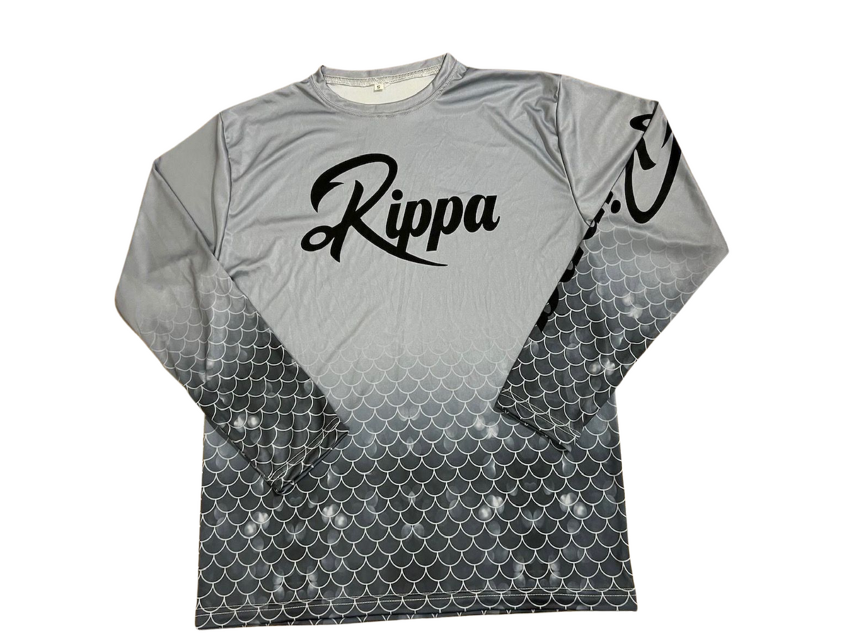 Rippa Tee- Gray Fade Fishscale – Rippa Performance Apparel